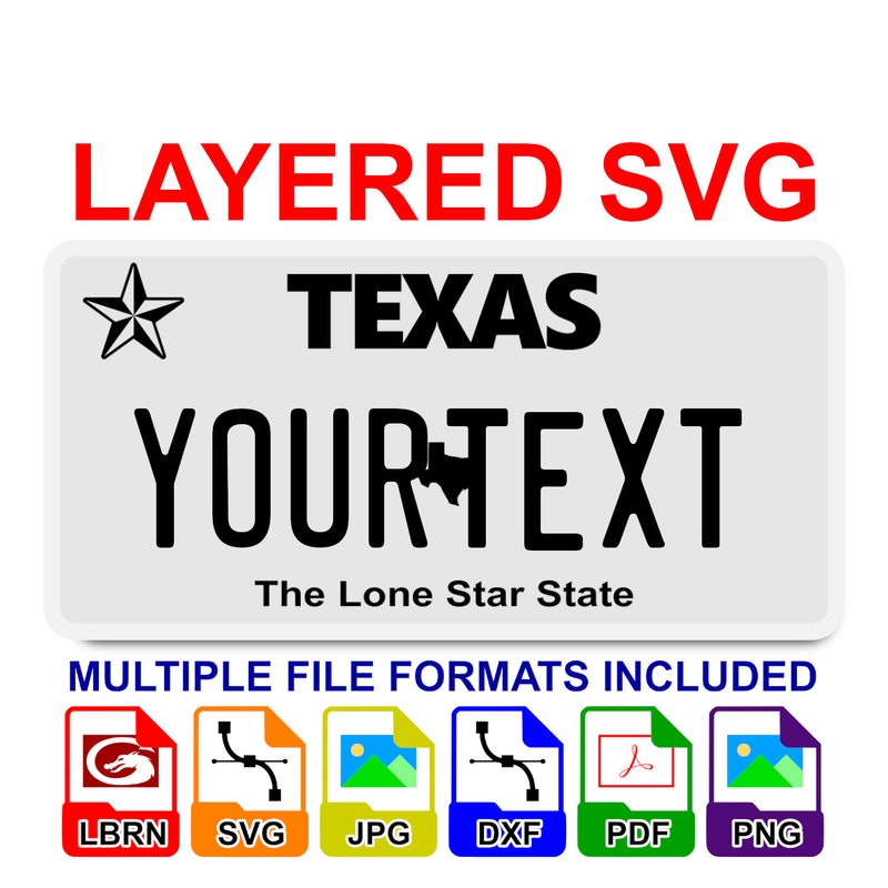 Texas License Plate Frame - Etsy