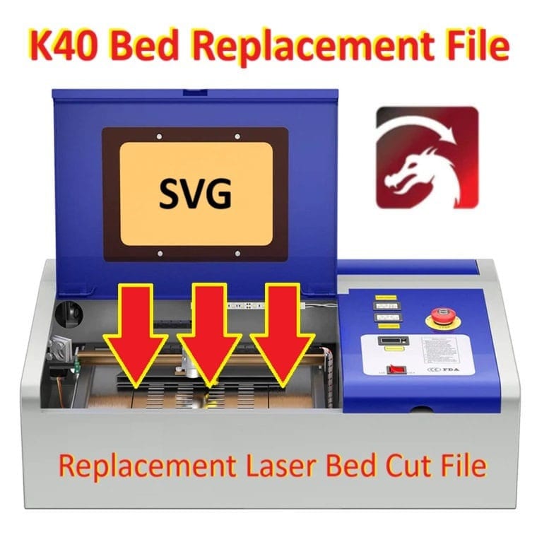 K40 Laser Bed Upgrade Lightburn SVG Cut File - Etsy