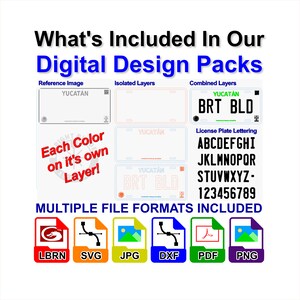 Yucatan Mexico License Plate SVG - Layered Cut File for Cricut ...
