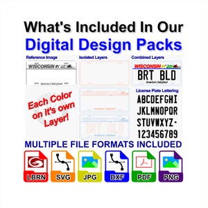 Wisconsin License Plate SVG: Laser Cut File (digital Download) - Etsy