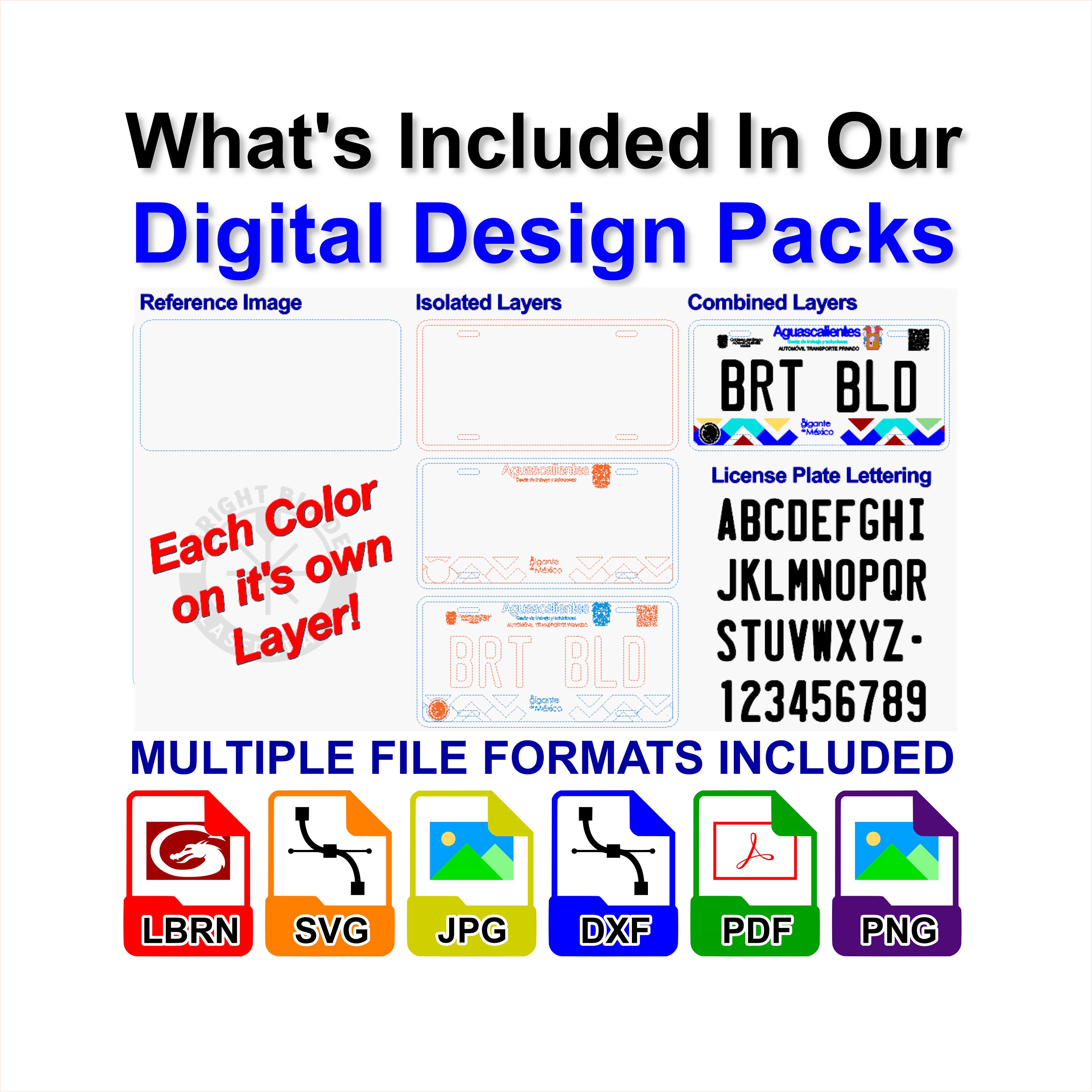 Aguascalientes Mexico License Plate Digital File Layered SVG ...