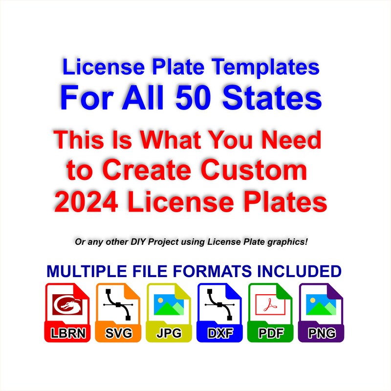 Usa License Plates Template - Etsy