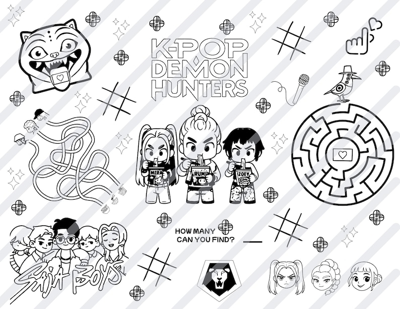 K-pop Demon Hunters Activity Mat - Etsy