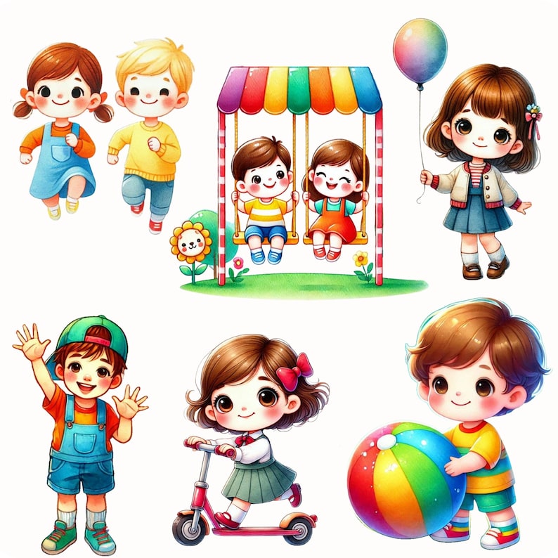 Kindergarten Clipart, Preschool Clipart, Nursery School PNG, Watercolor ...