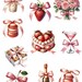 Watercolor Vintage Coquette Clipart, Coquette Design Aesthetic PNG ...