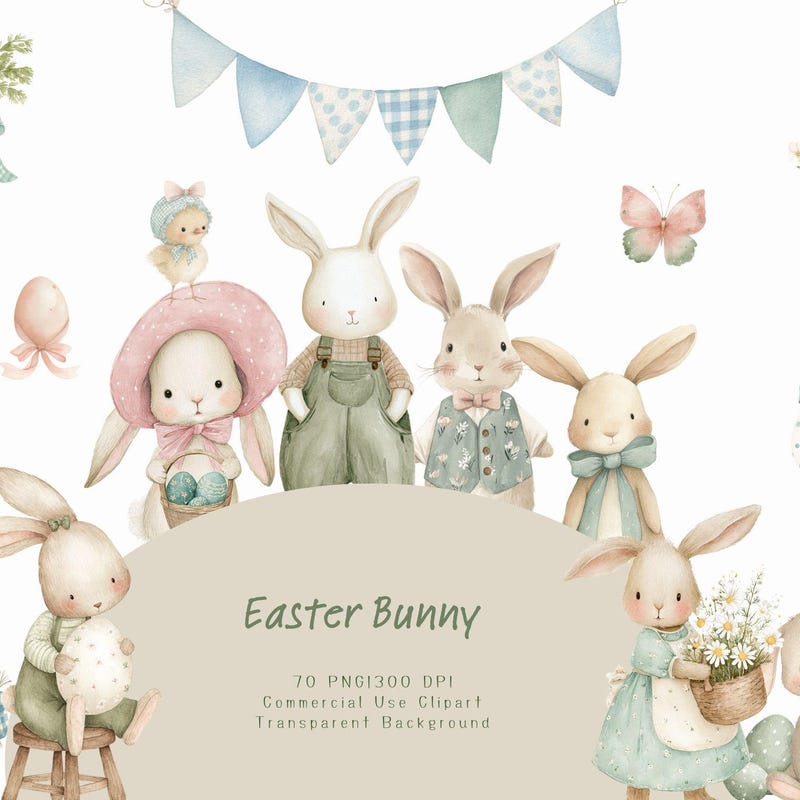 Neutral Easter Bunny Png - Etsy UK