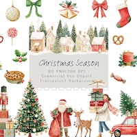 Cute Christmas Clip Art - Commercial Use - Christmas Clipart Bundle ...