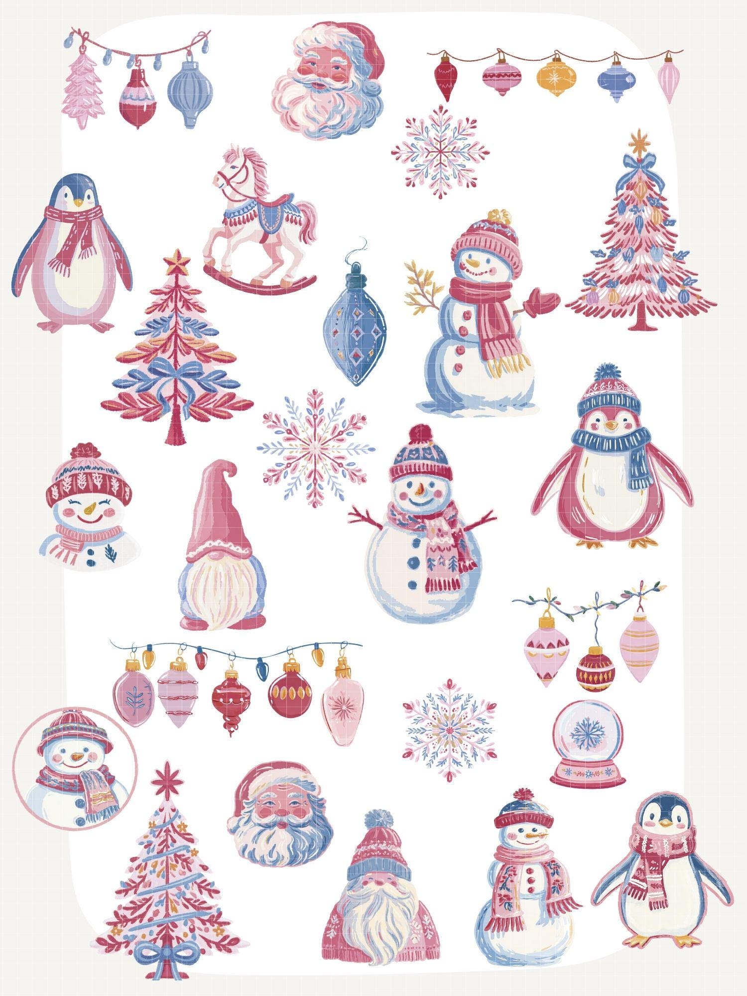 Watercolor Cozy Christmas Clipart, Holiday Illustration, Sweet Xmas PNG ...