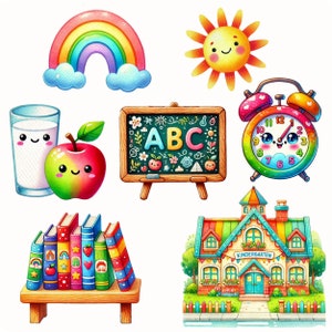 Kindergarten Clipart, Preschool Clipart, Nursery School PNG, Watercolor ...