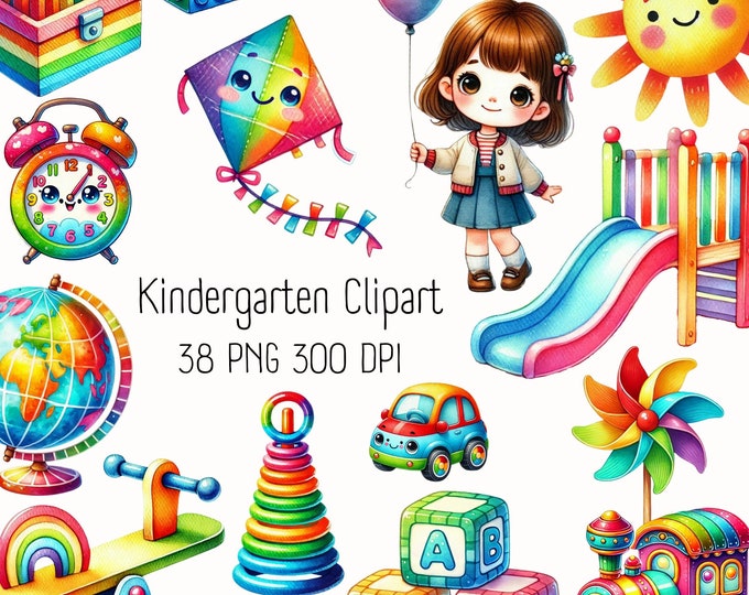 Watercolor Back to School Clipart Bundle / Cute Arts / Watercolor ...