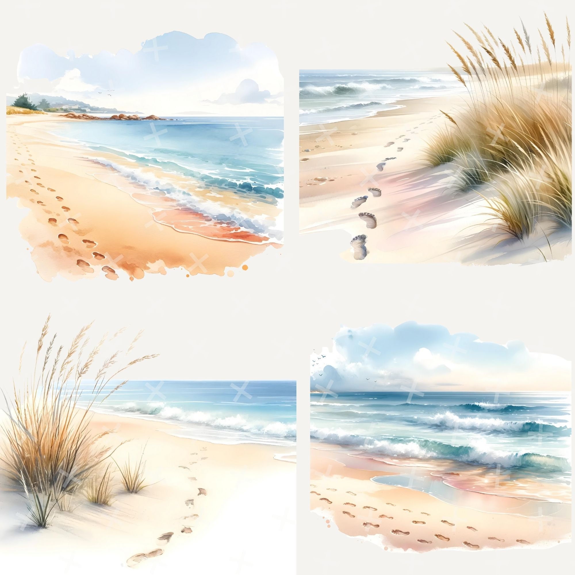 Ozean Clipart, Strand Clipart, Clipart Meer, Clipart Reise, Sommer ...