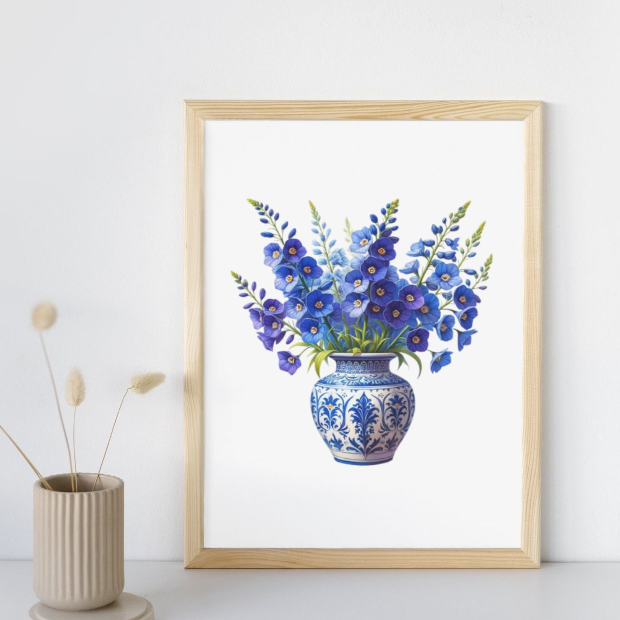 Larkspur Birthflower Clipart, July Birth Flower PNG, Botanic Floral PNG ...