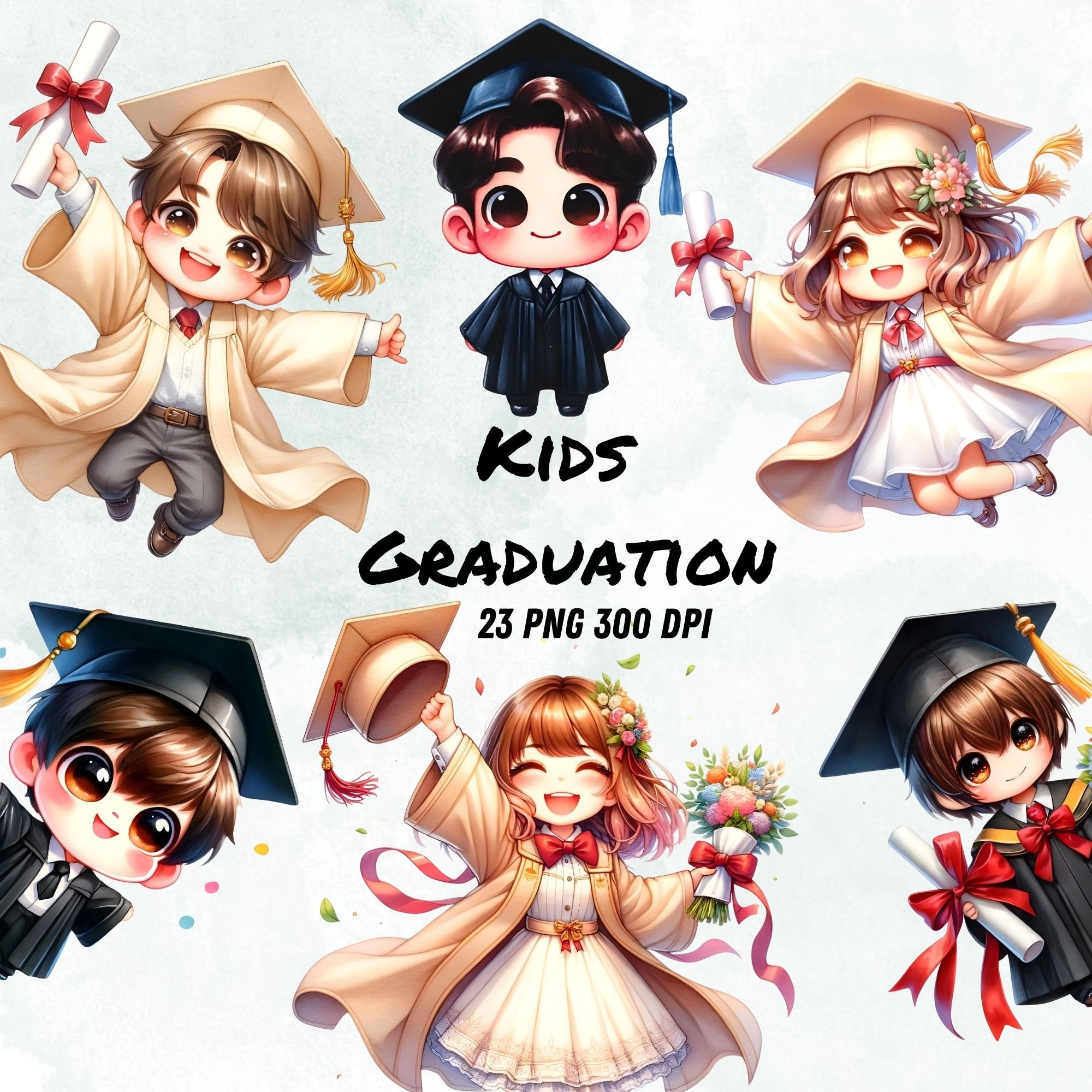 Kids Graduation Clipart Primary School Diploma Children's Graduation ...