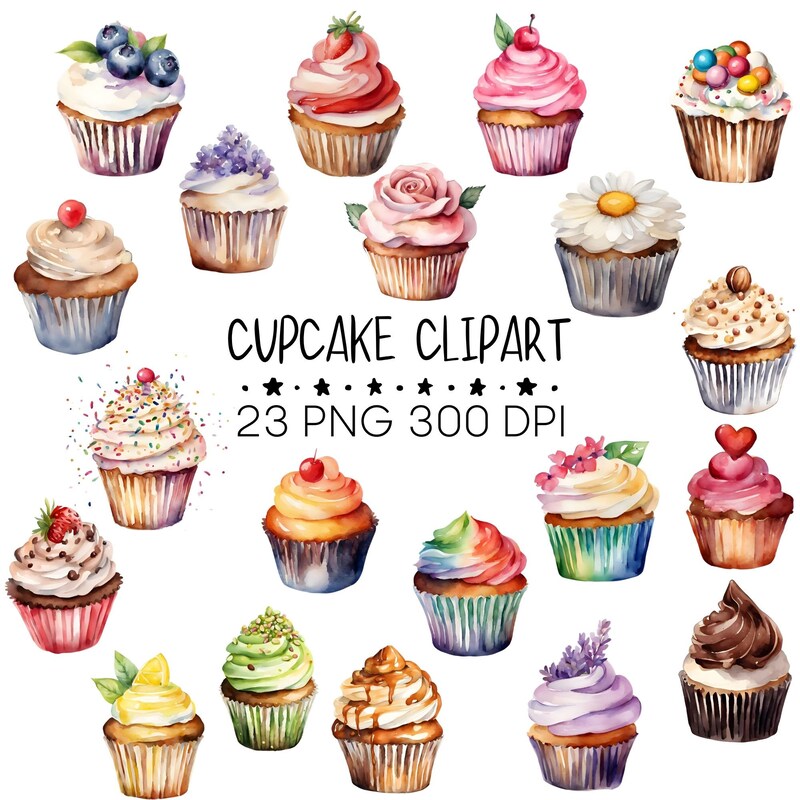 Cupcake Clip Art - Etsy