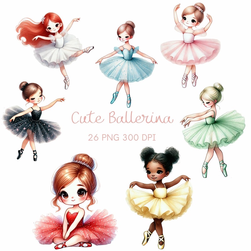 Ballerina Clipart - Etsy