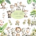 Watercolor Safari Animal Clipart: Jungle Nursery Printables (PNG Files ...