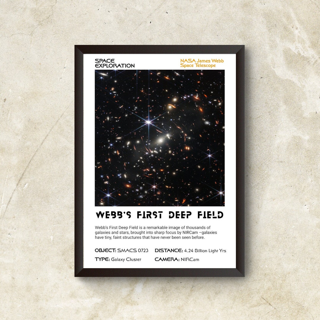 NASA Webb First Deep Field Poster, Wall Art Print, James Webb Space ...