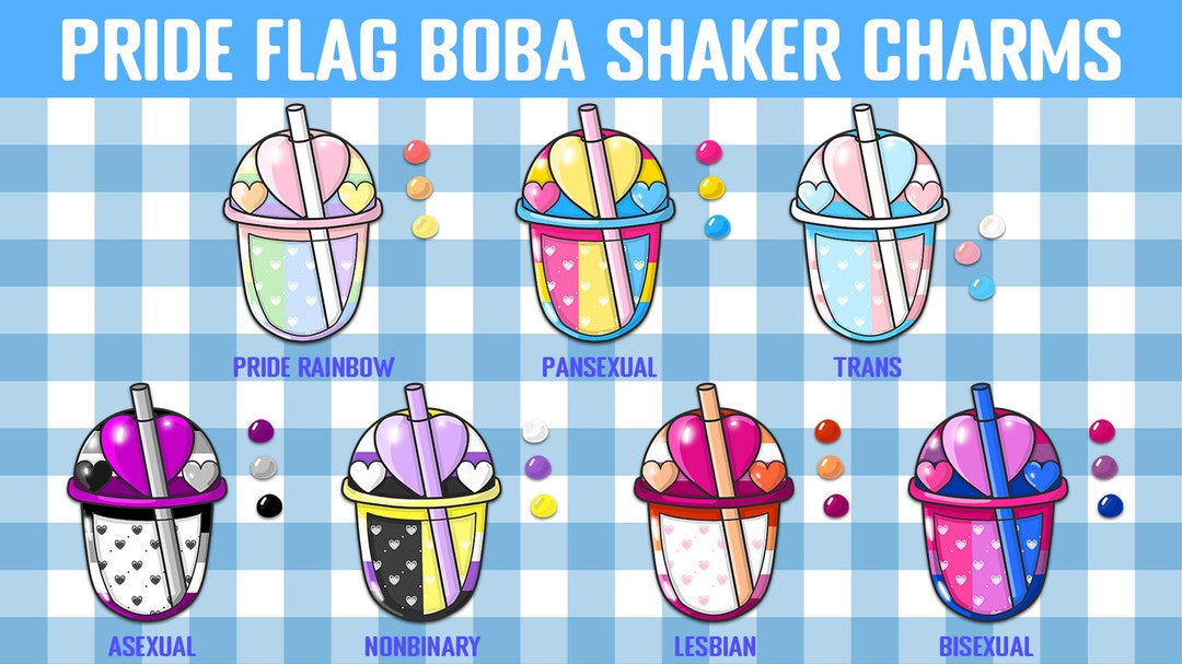 Pride Flag Boba Shaker Charms - Etsy