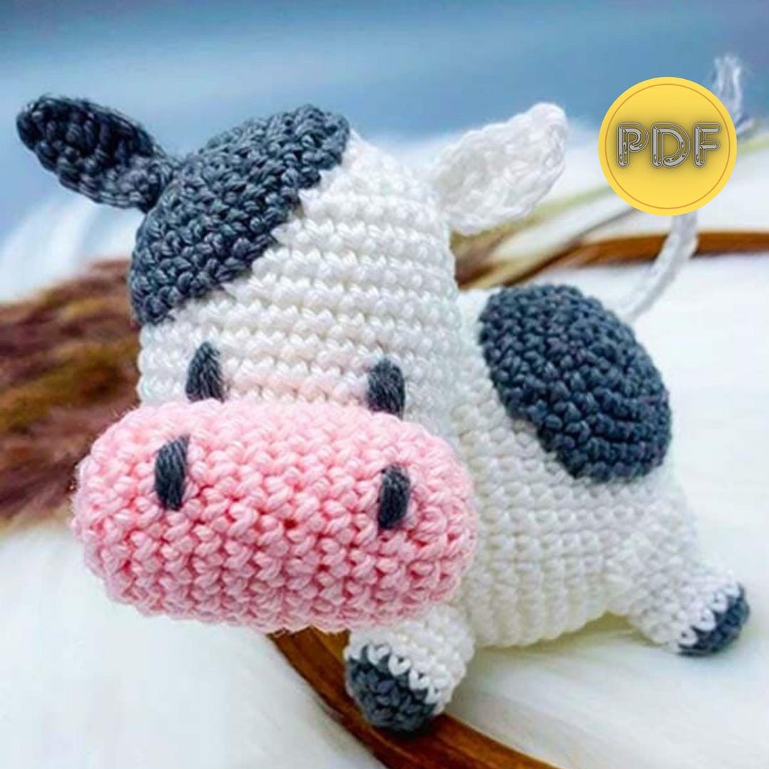 Amigurumi Cow Pattern, Plush Pattern, Stuffed Cow Toy, Cow, Crochet Cow ...