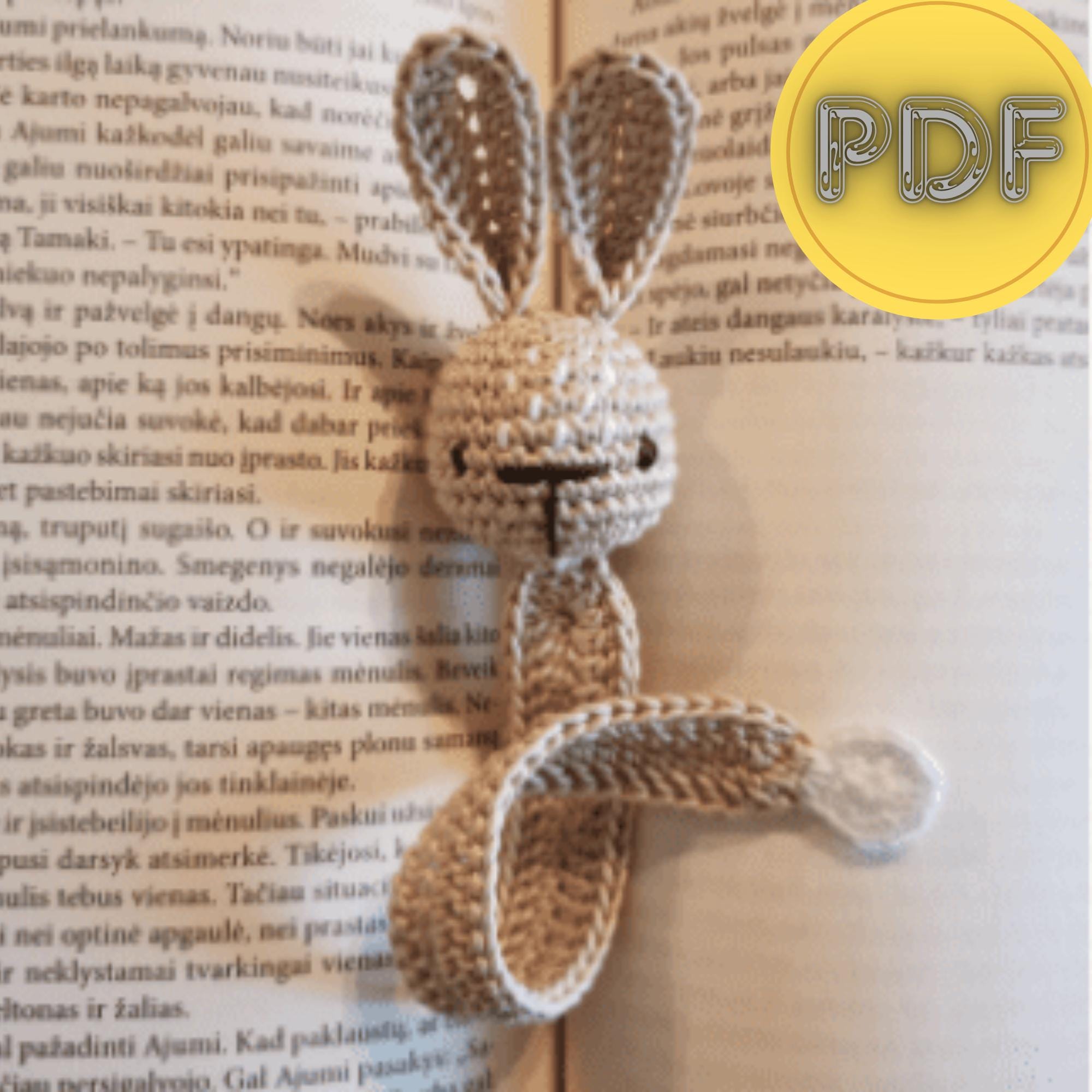 Tiny Bunny Bookmark Crochet Pattern - Etsy