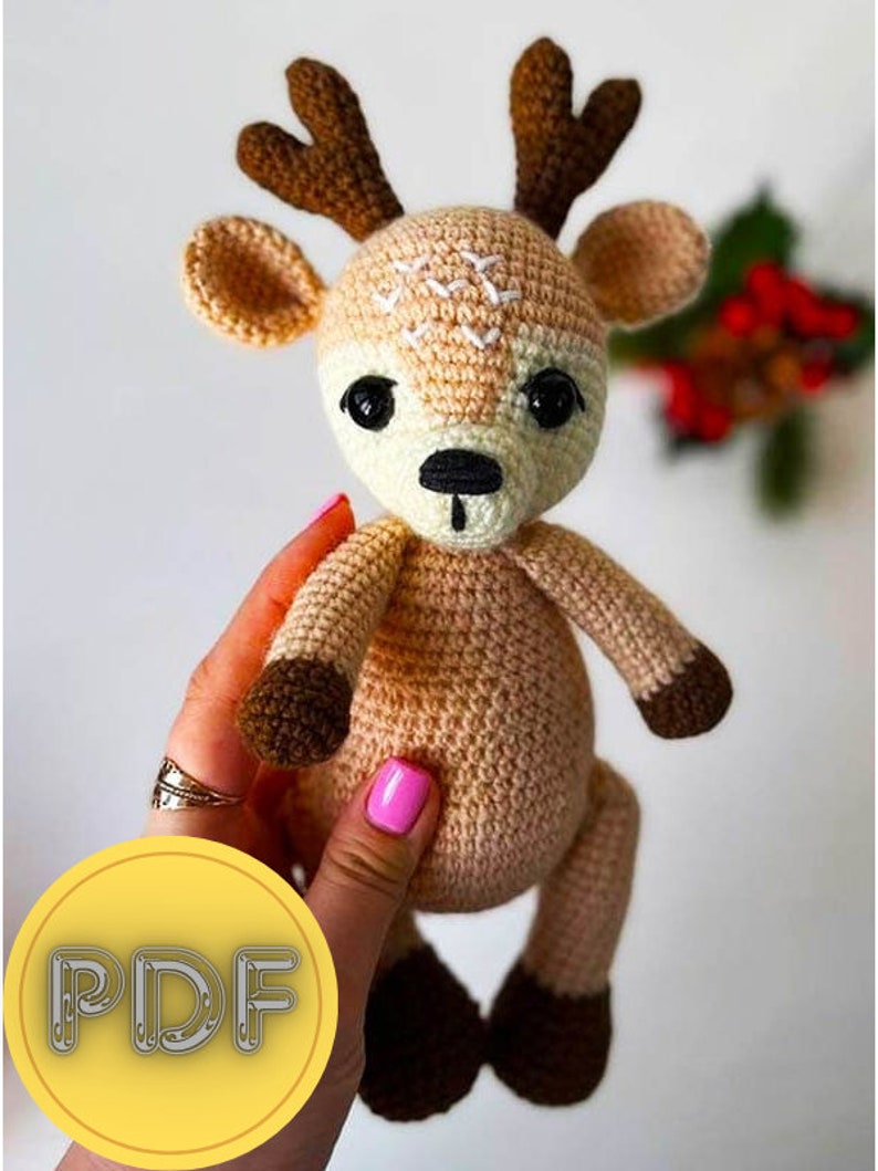Reindeer Crochet Pattern Deer Raindeer Baby Crochet Pattern - Amigurumi ...