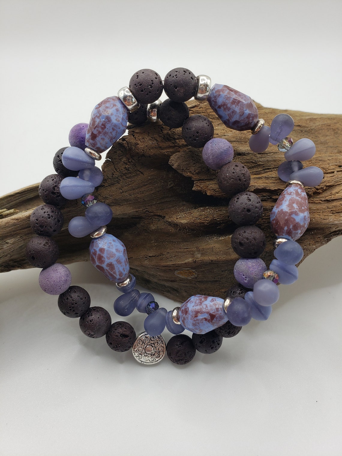Purple Tear Drop Essential Oil Bracelet/diffuser Bracelet - Etsy