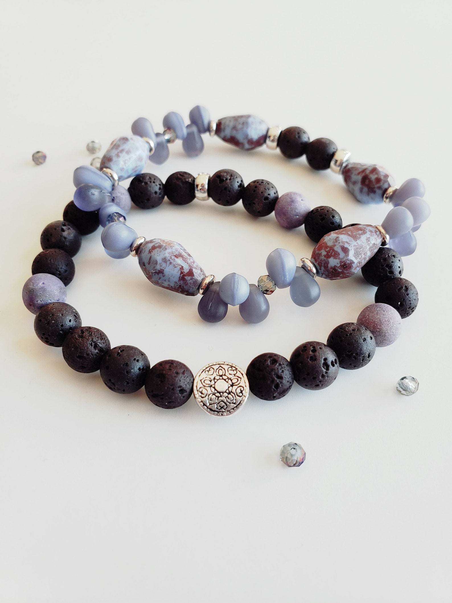 Purple Tear Drop Essential Oil Bracelet/diffuser Bracelet - Etsy