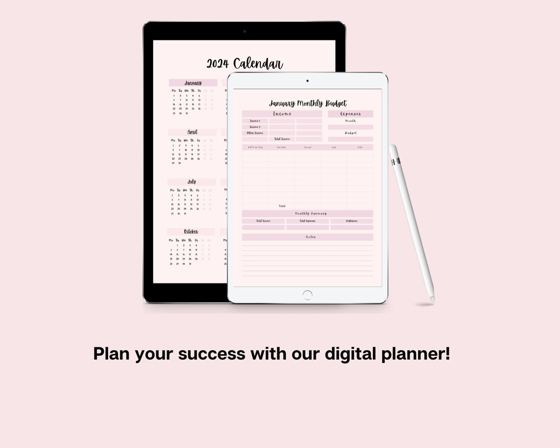 Digital Wellness Planner | 12-week Year Calendar | Goal Setting & Habit ...