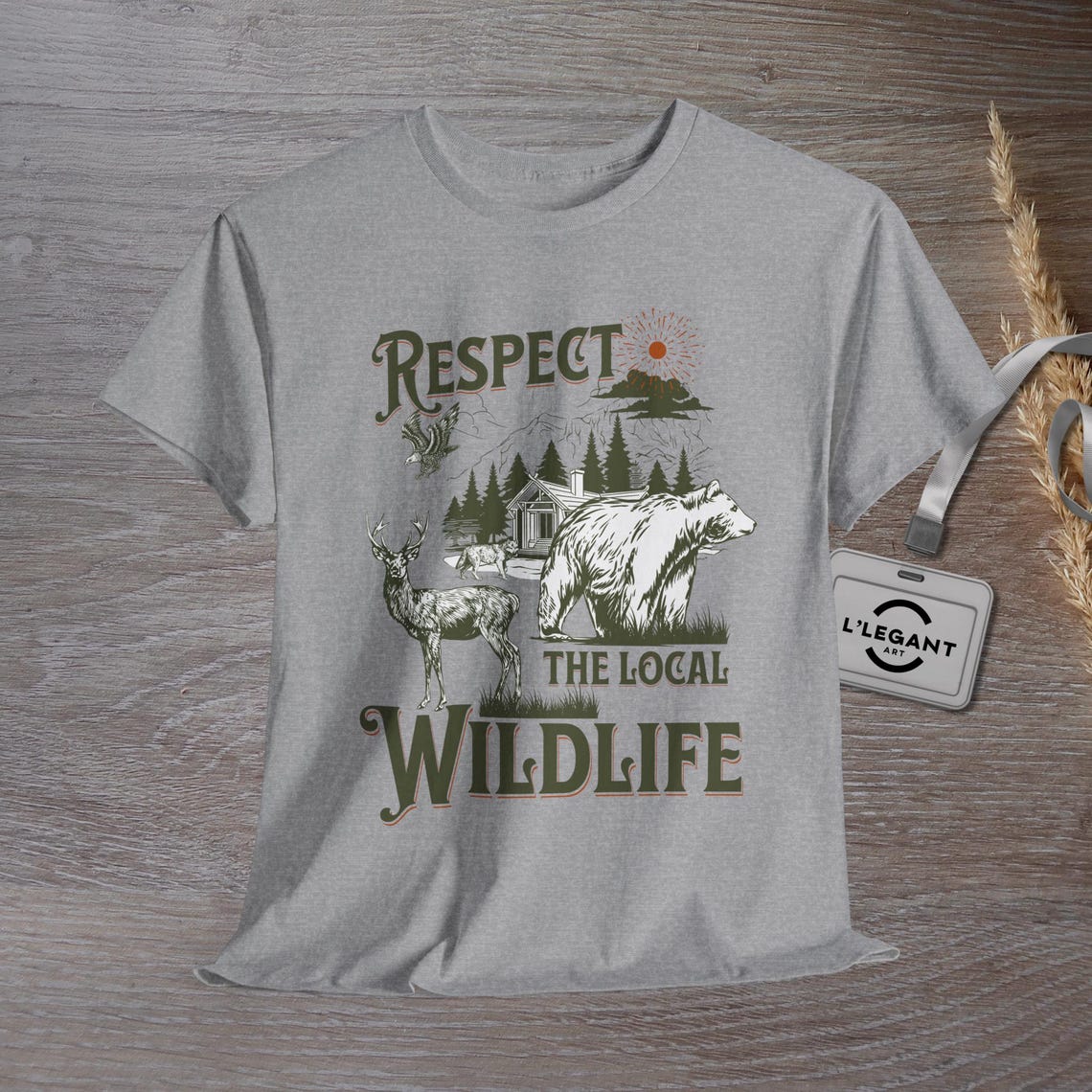 Respect the Locals Park Ranger Gifts Woodland Animals Vet Sweatshirt ...