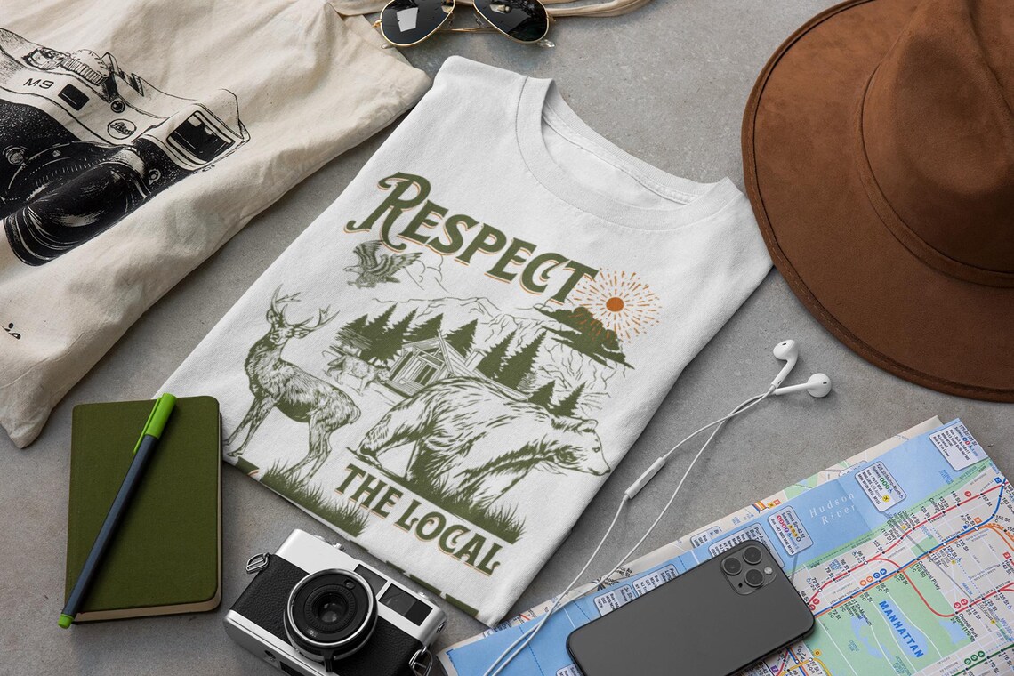 Respect the Locals Park Ranger Gifts Woodland Animals Vet Sweatshirt ...