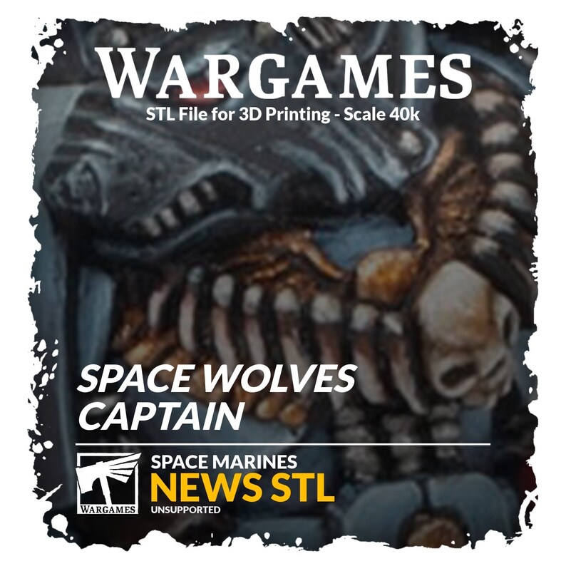 STL Wolves Captain 40K Scale STL Files for 3D Printing - Etsy