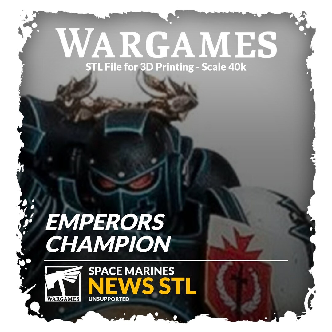 STL Champion of the Emperor 3D Printable STL Files in 40k Scale - Etsy
