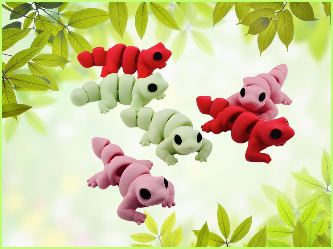 Flexible 3D Printed Lizards | Eco-friendly Biodegradable PLA ...
