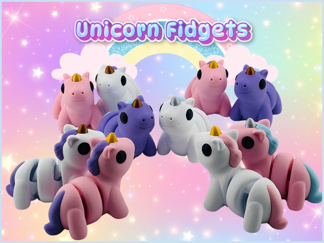 Unique 3D Printed Articulated Mini Unicorn | Flexi Fidget Toy for ...