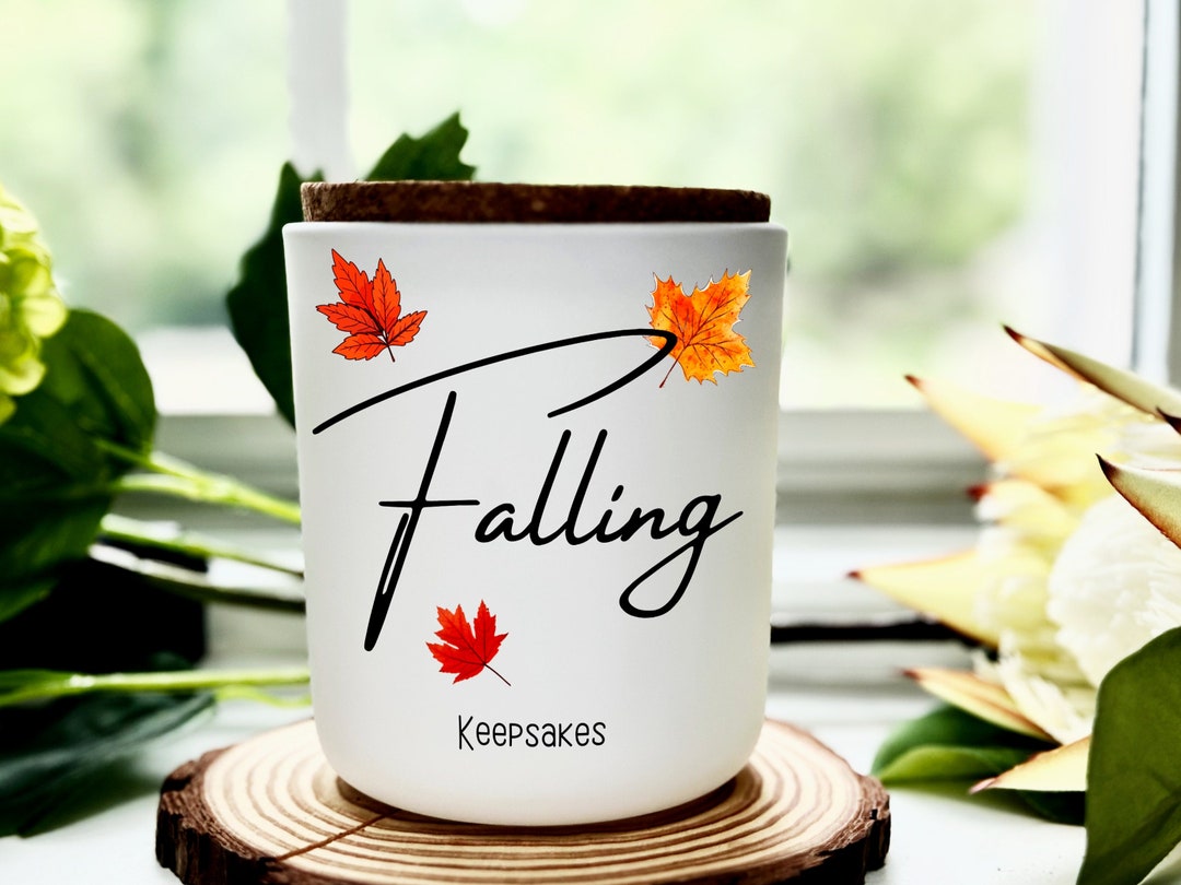 Fall Candle-falling-engraved Lid- Personalized Fall Candle-fall Scents ...