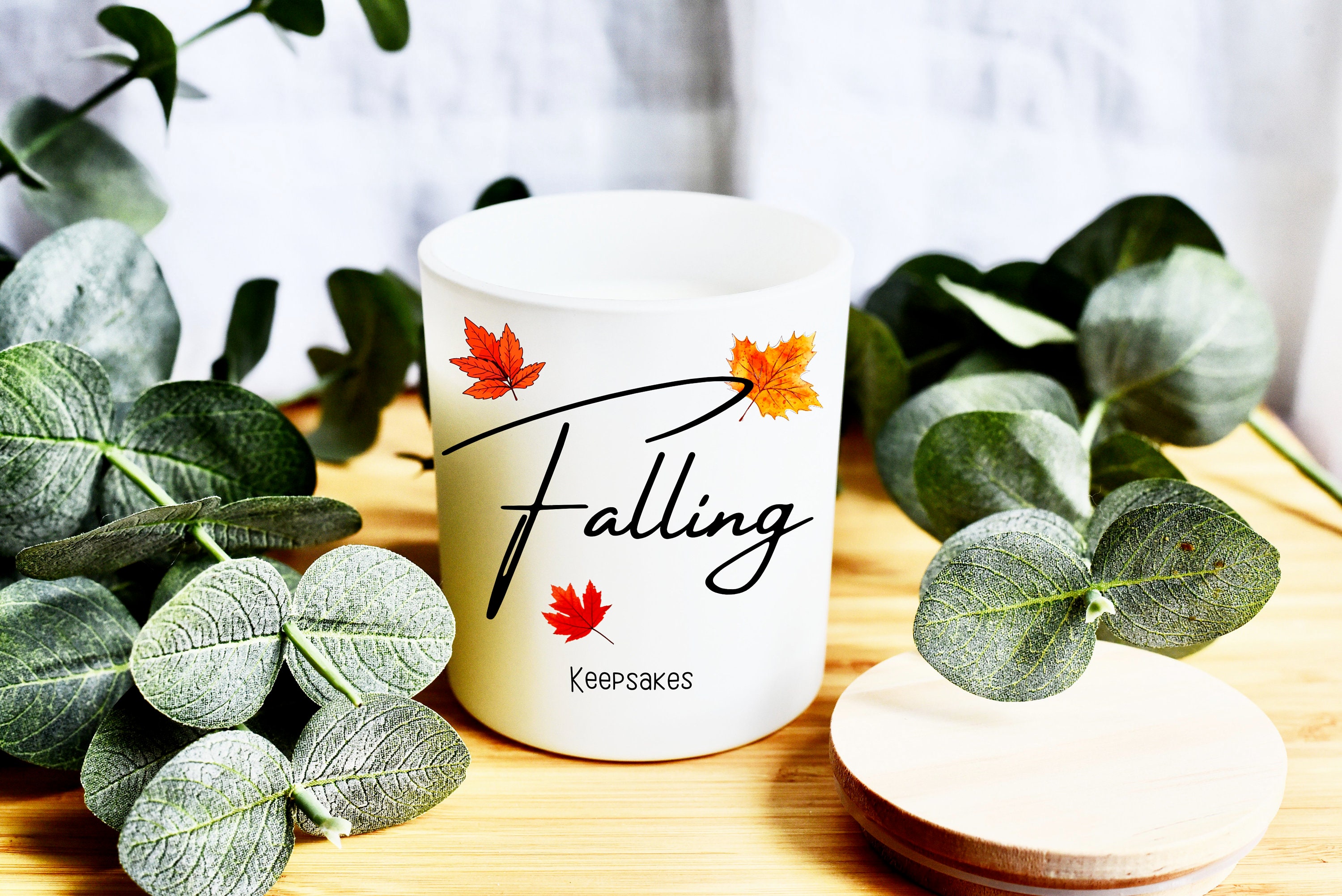 Fall Candle-falling-engraved Lid- Personalized Fall Candle-fall Scents ...
