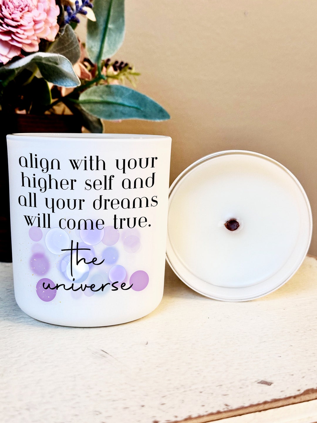 Inspirational Candles-spiritual Candles - Engraved Lid- Dreams ...