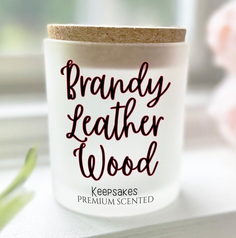Brandy, Leather, Wood Premium Scented Candle-scent for Him She Will ...