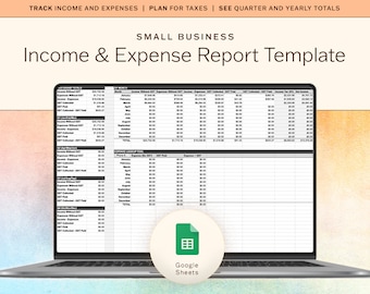 Small Business Tracker Income and Expenses excel Spreadsheet Template ...