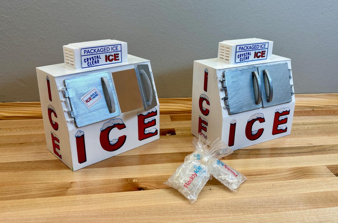 1:12 Scale Miniature Dollhouse Ice Box With Opening Door - Detailed ...