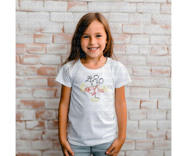 Mickey Line Art Machine Embroidery Design Mulitple Sizes and Formats ...