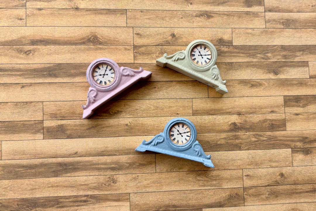 Dollhouse Miniature Mantle Clock | Diorama Miniature Decor | Doll ...