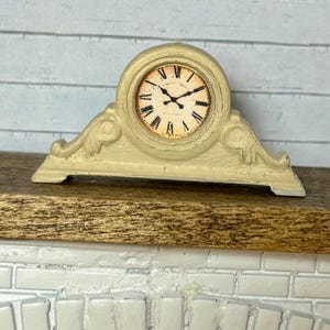Dollhouse Miniature Mantle Clock | Diorama Miniature Decor | Doll ...