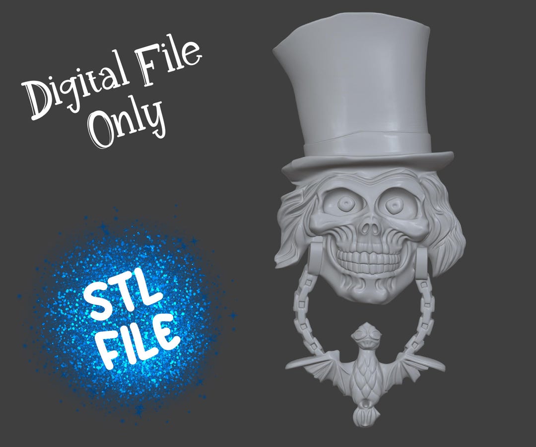 Haunted Mansion Hatbox Ghost Door Knocker STL File (digital Download ...