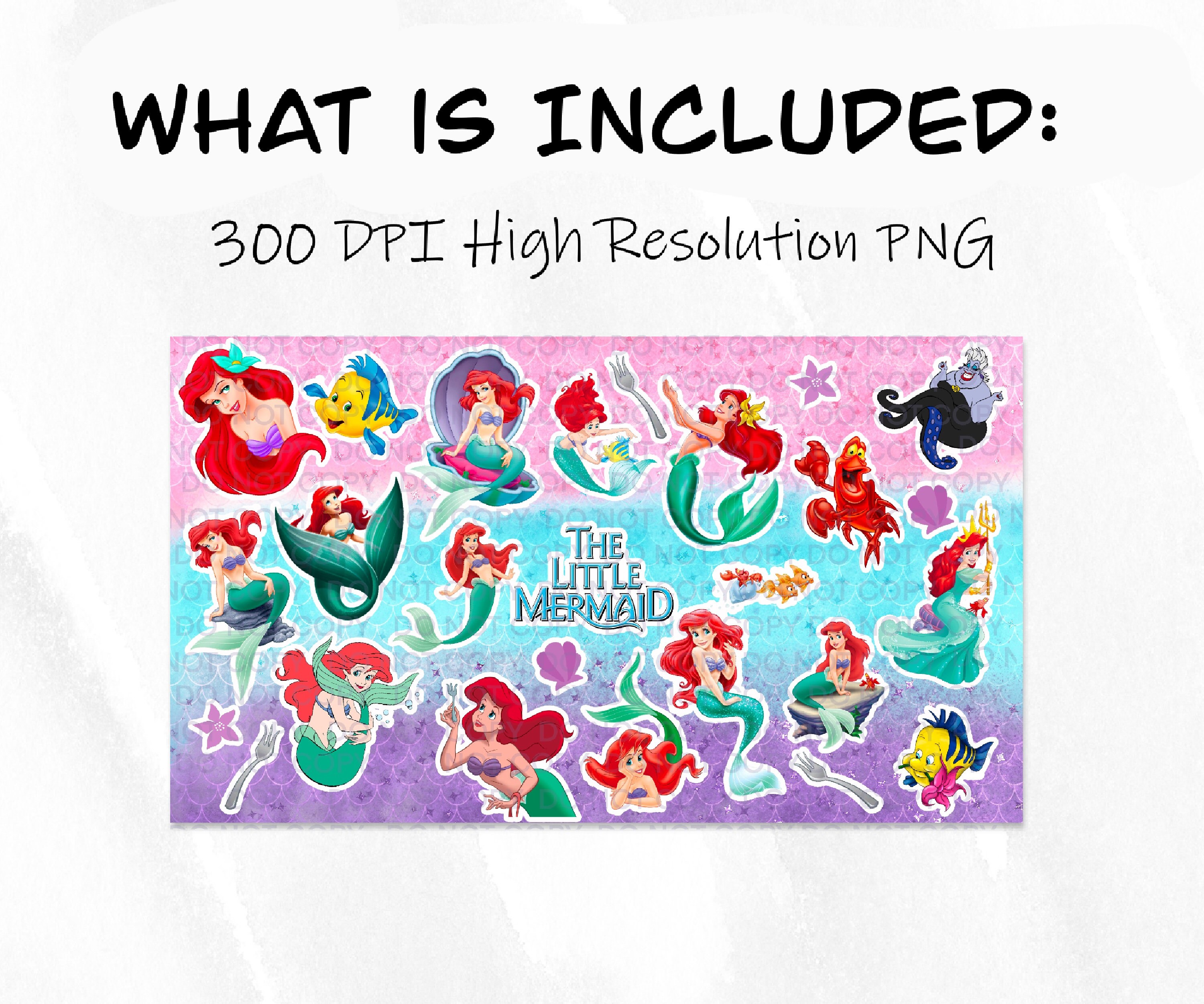 Ariel Stickers 12 Oz Flip Top | Sublimation PNG | Sublimation Tumbler ...