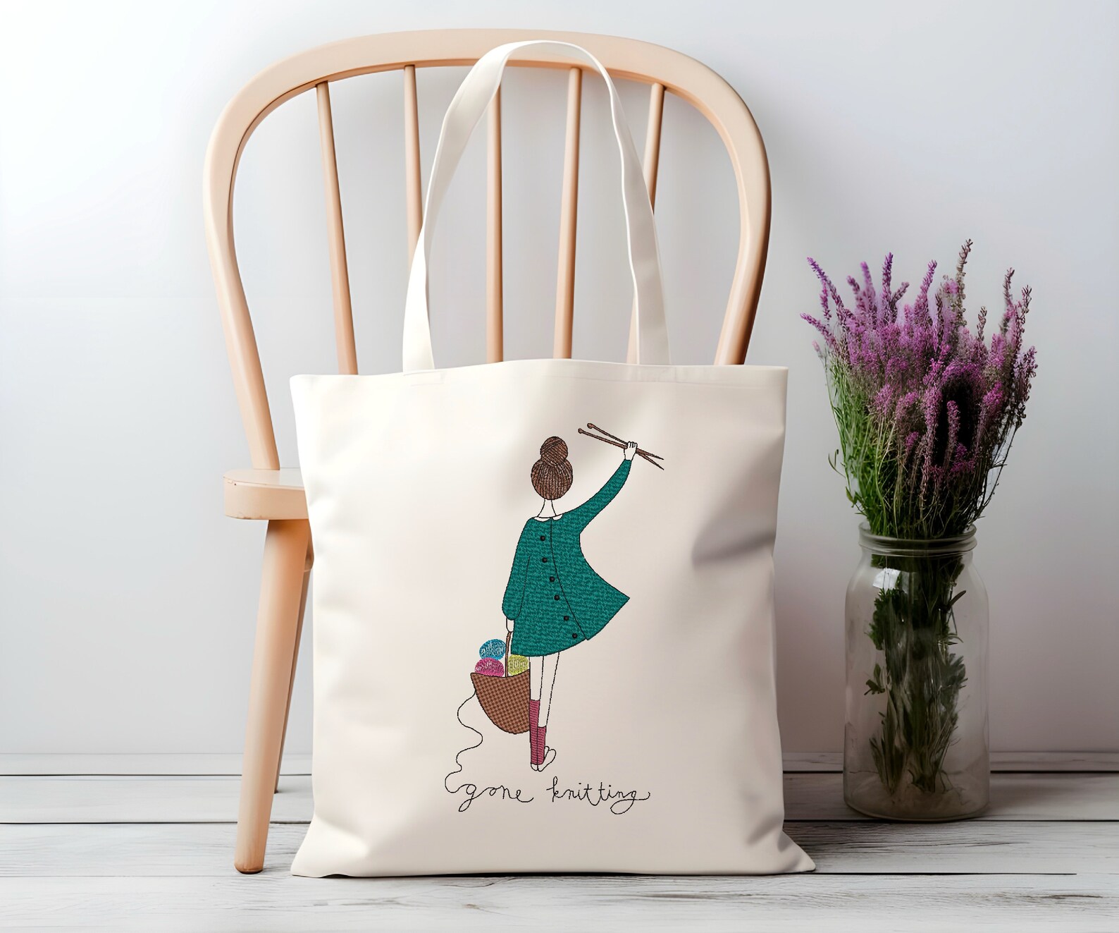 Gone Knitting Machine Sketch Embroidery Design | Mulitple Sizes and ...