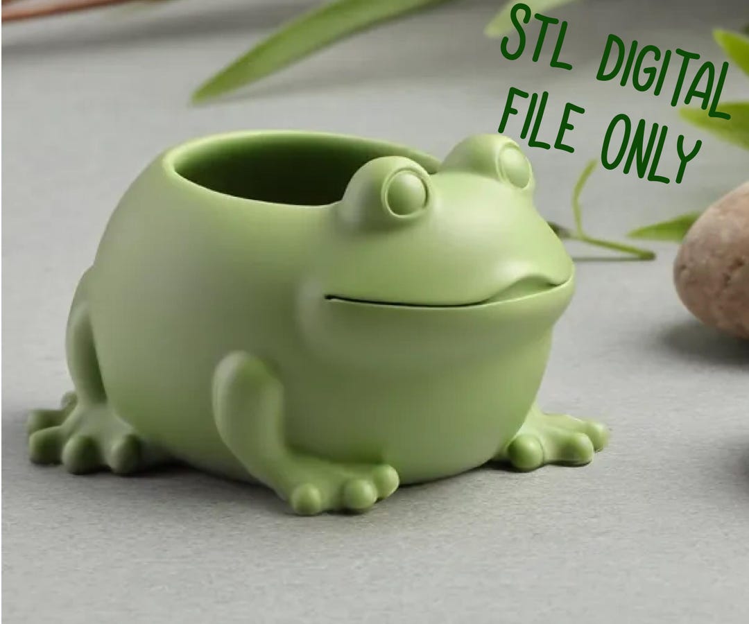 Frog Planter STL File | Digital Download - Etsy