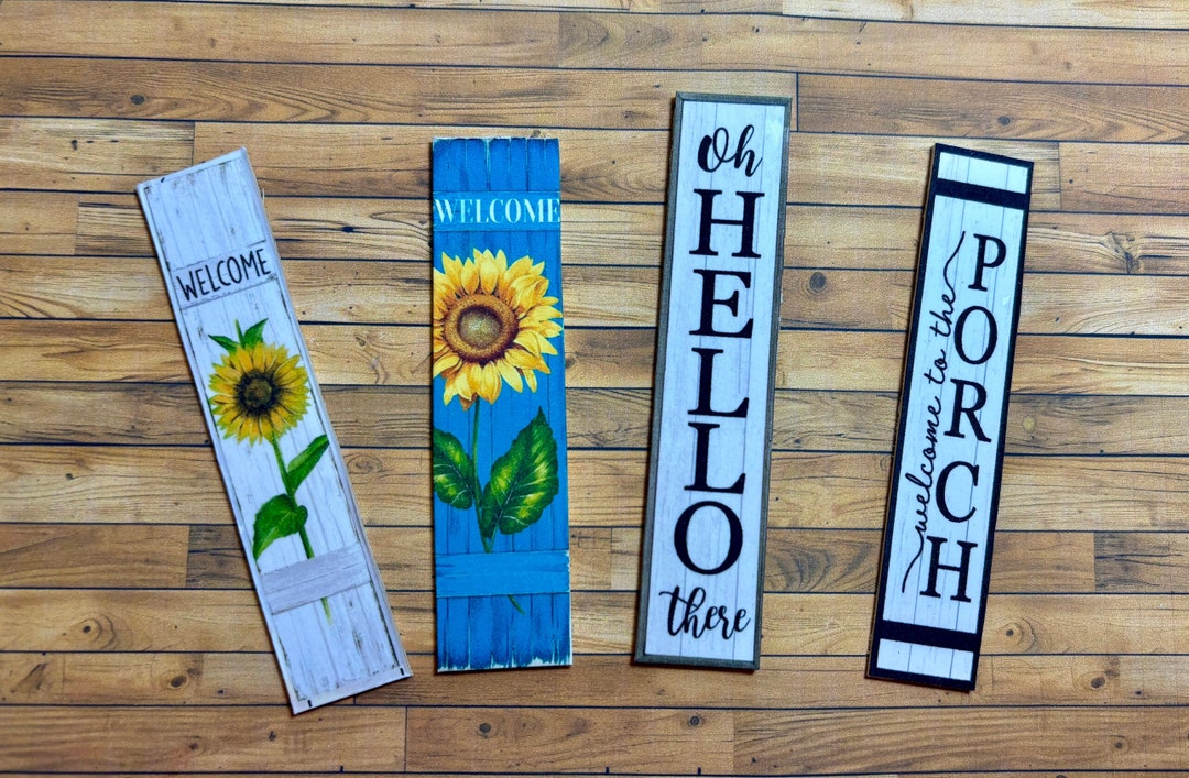 Dollhouse Miniature Front Door Porch Welcome Sign | Diorama Miniature ...