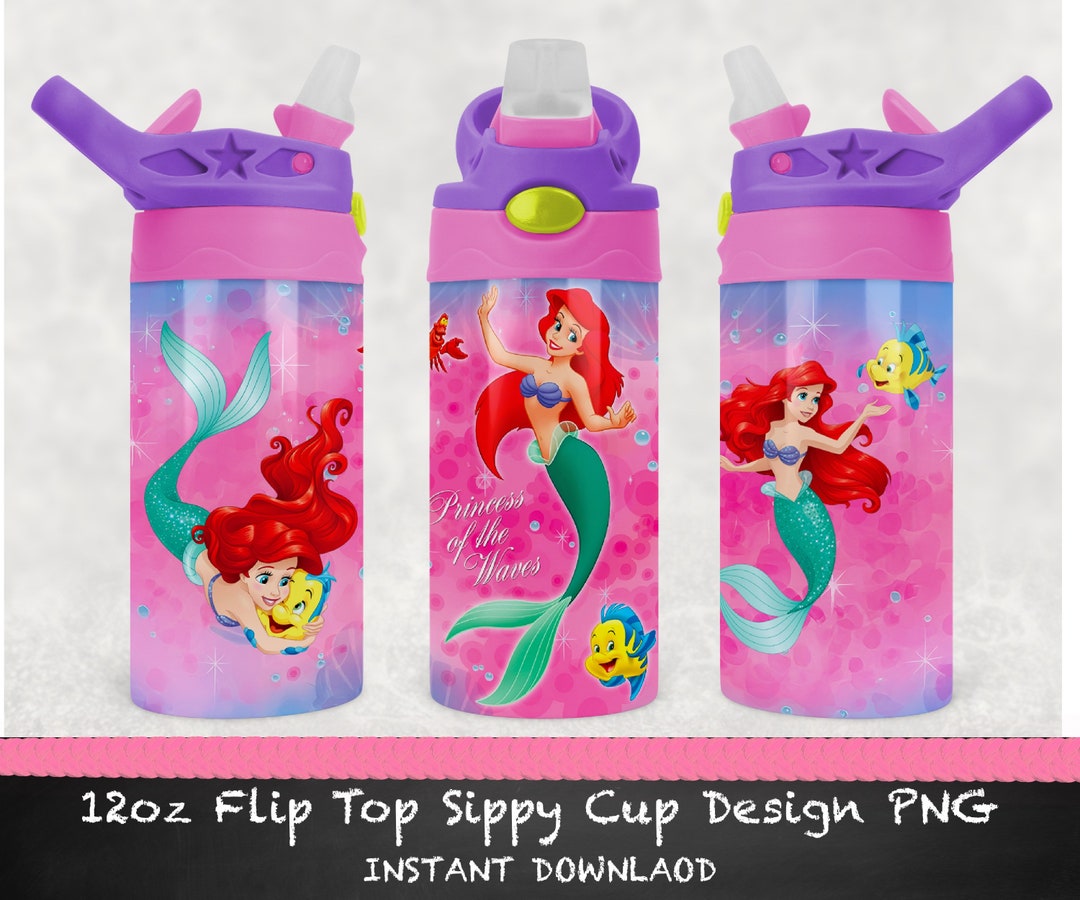Ariel Little Mermaid 12 Oz Sippy Cup Design (digital Download) - Etsy