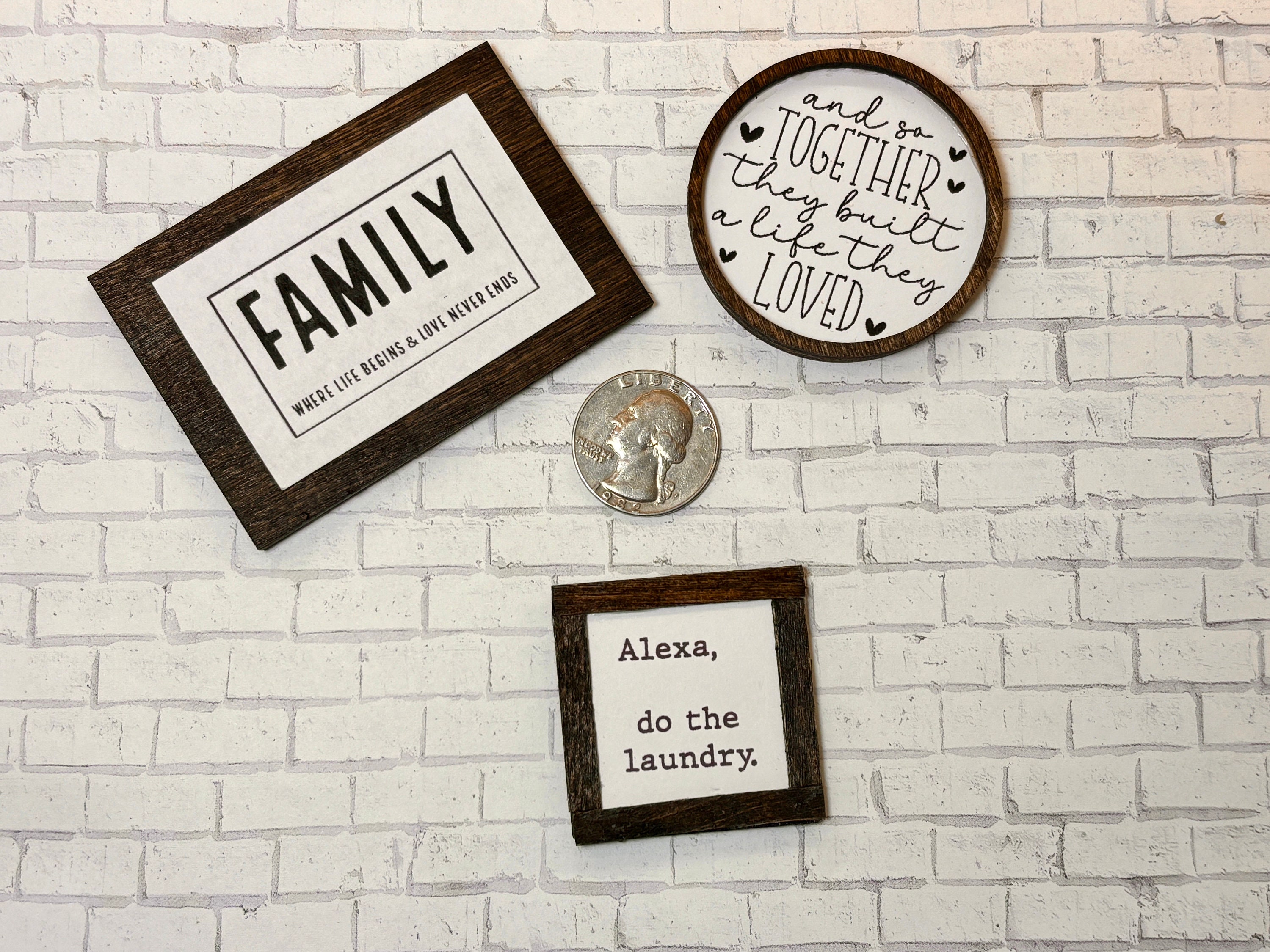 Dollhouse Miniature Wood Signs 1:12 Scale - Farmhouse Diorama Decor - Etsy
